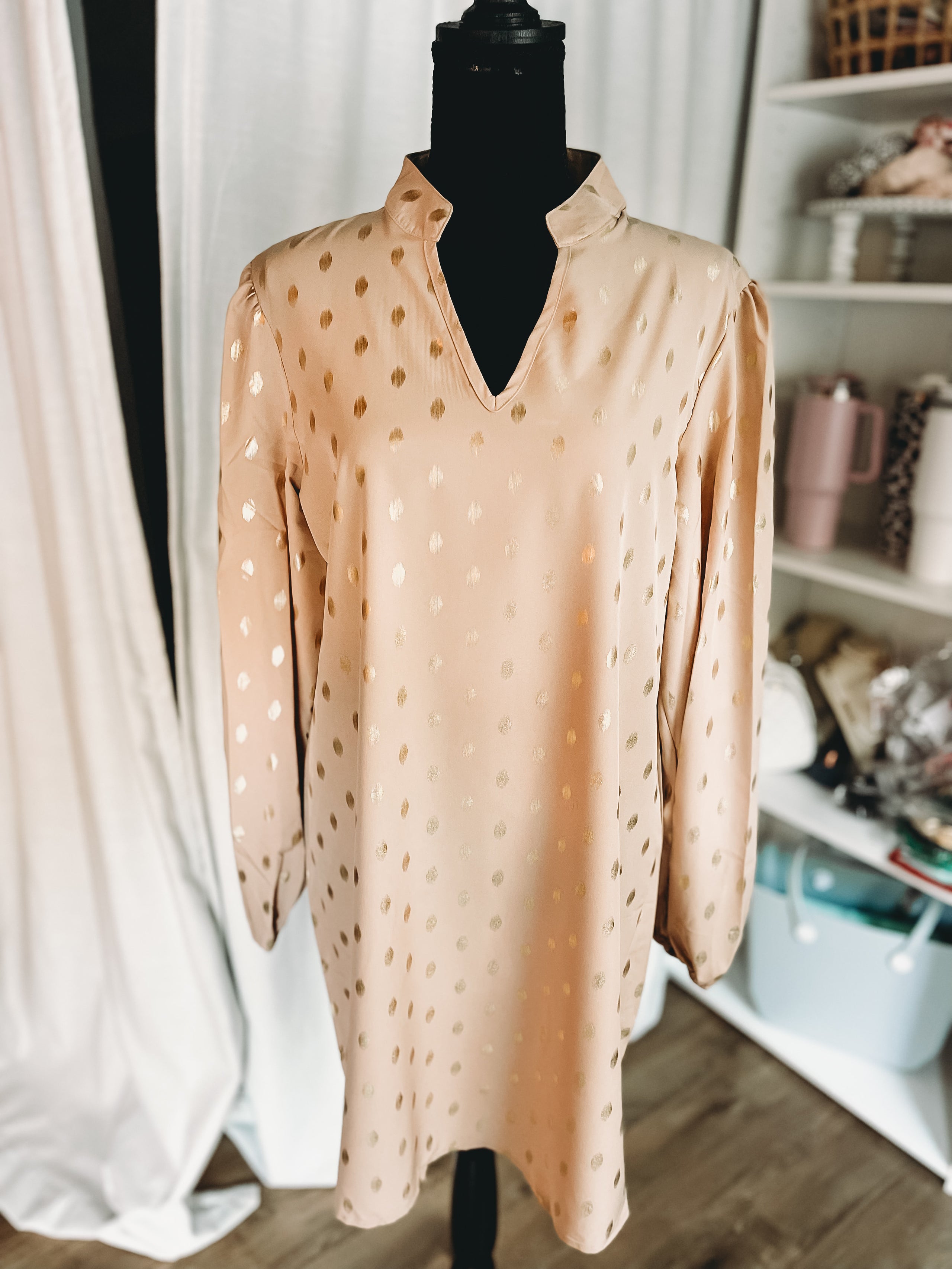 Gold Dot Dress | Grace & Lea